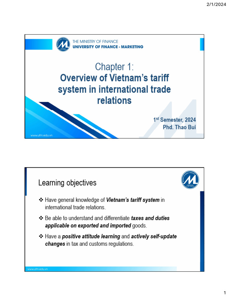 Chapter 1 - Overview 1st Semester 2024 | PDF | Taxes | Indirect Tax