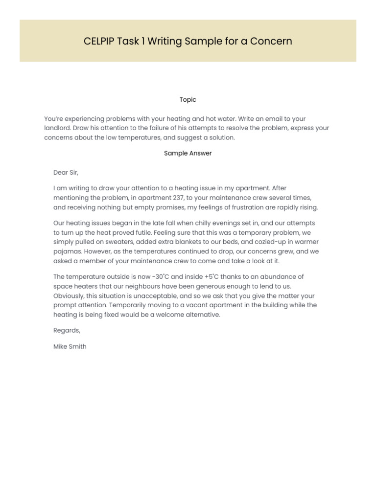 Celpip - Writing Samples | PDF | Censorship | Parental Leave