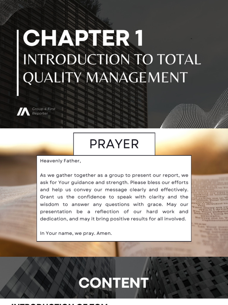 Introduction To TQM | PDF | Quality (Business) | Product (Business)