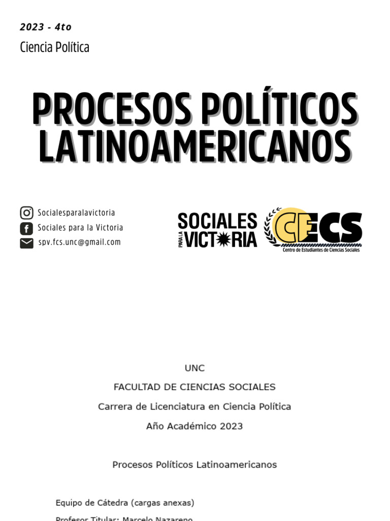Procesos Politicos Latinoamericanos | PDF | Populismo | Democracia