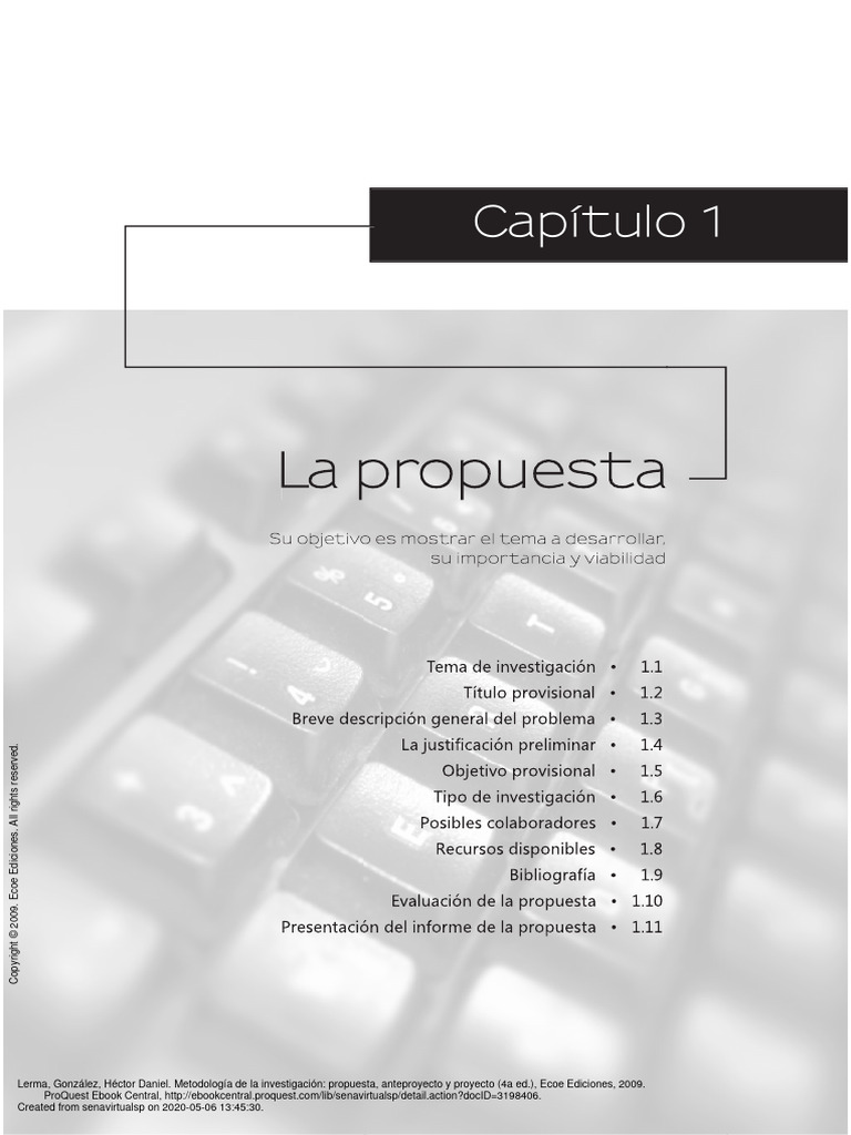 Metodología de La Investigación Propuesta Anteproy... - (CAPÍTULO 1) | PDF | Hospital | Tuberculosis