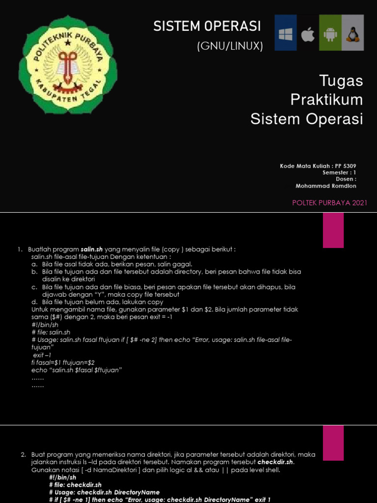 13 Tugas Praktikum Sistem Operasi | PDF | Komputer