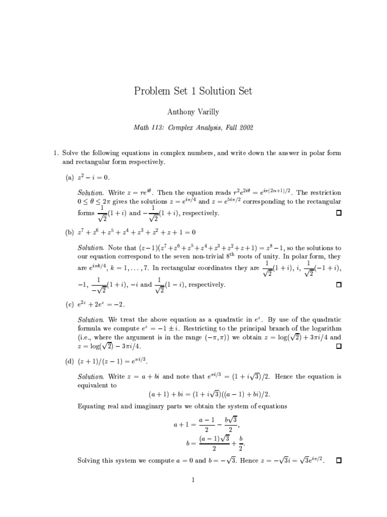 Solutions1 3 | PDF