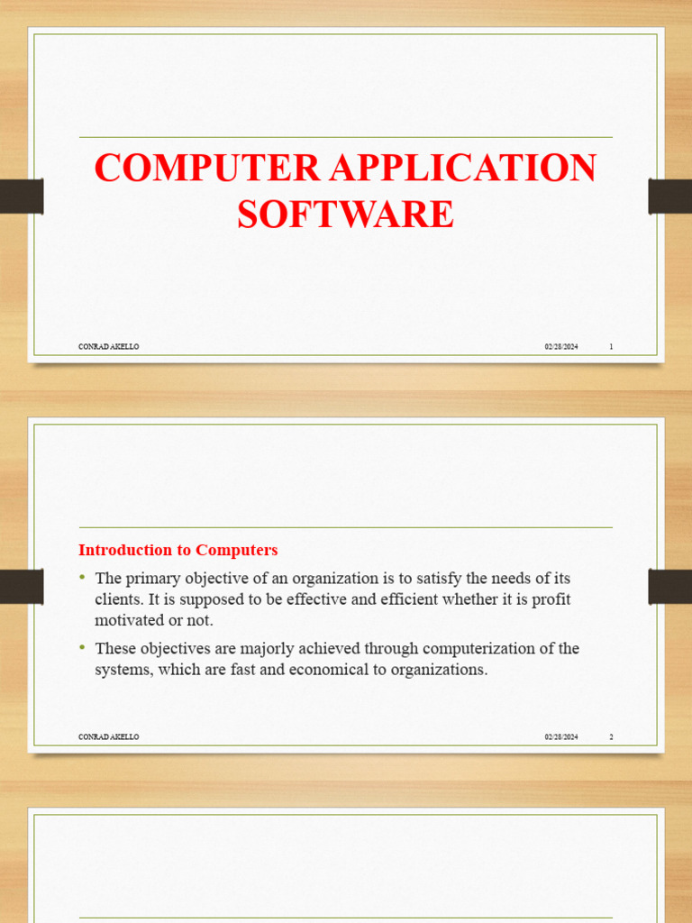 Computer Application Software | PDF | Integrated Circuit | Computer Data Storage