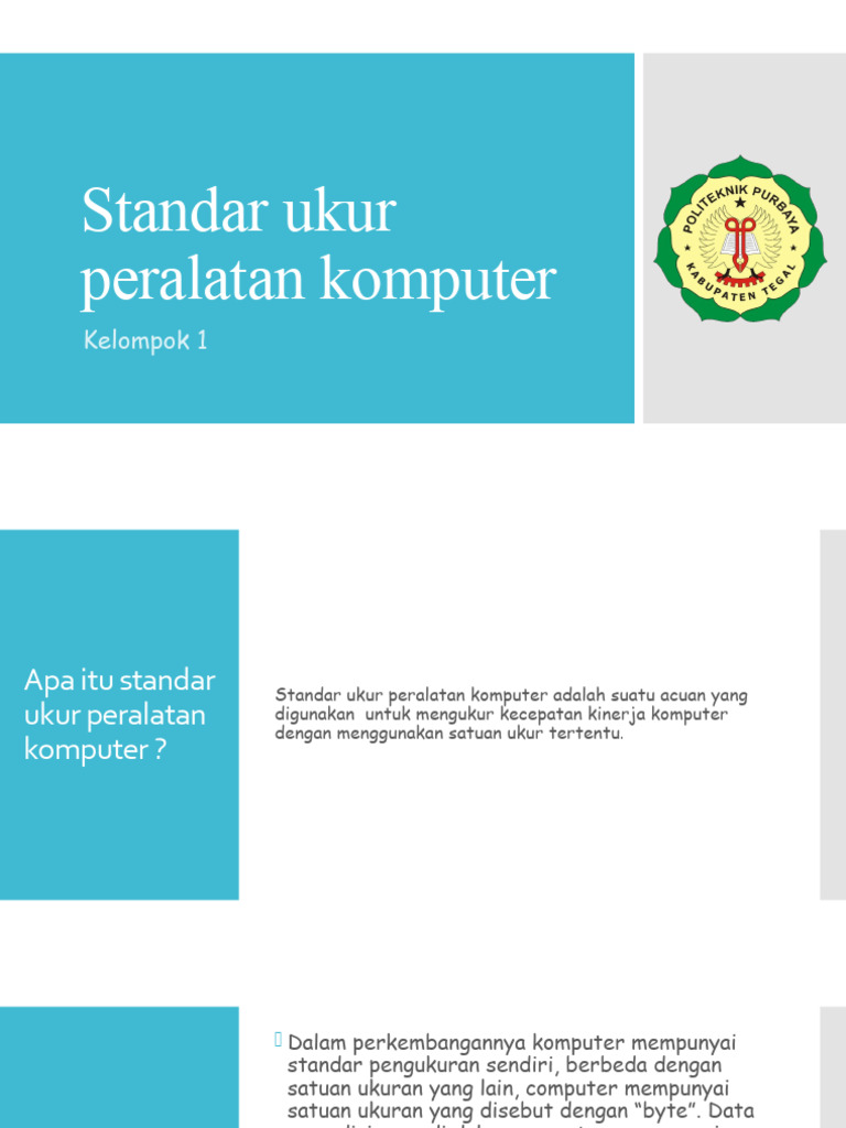 Standar Ukur Peralatan Komputer - PTI | PDF