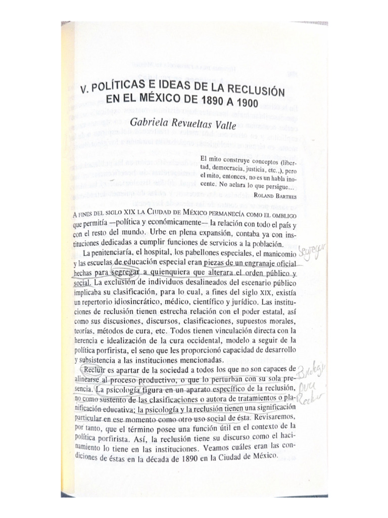V. Políticas e Ideas de La Reclusión | PDF