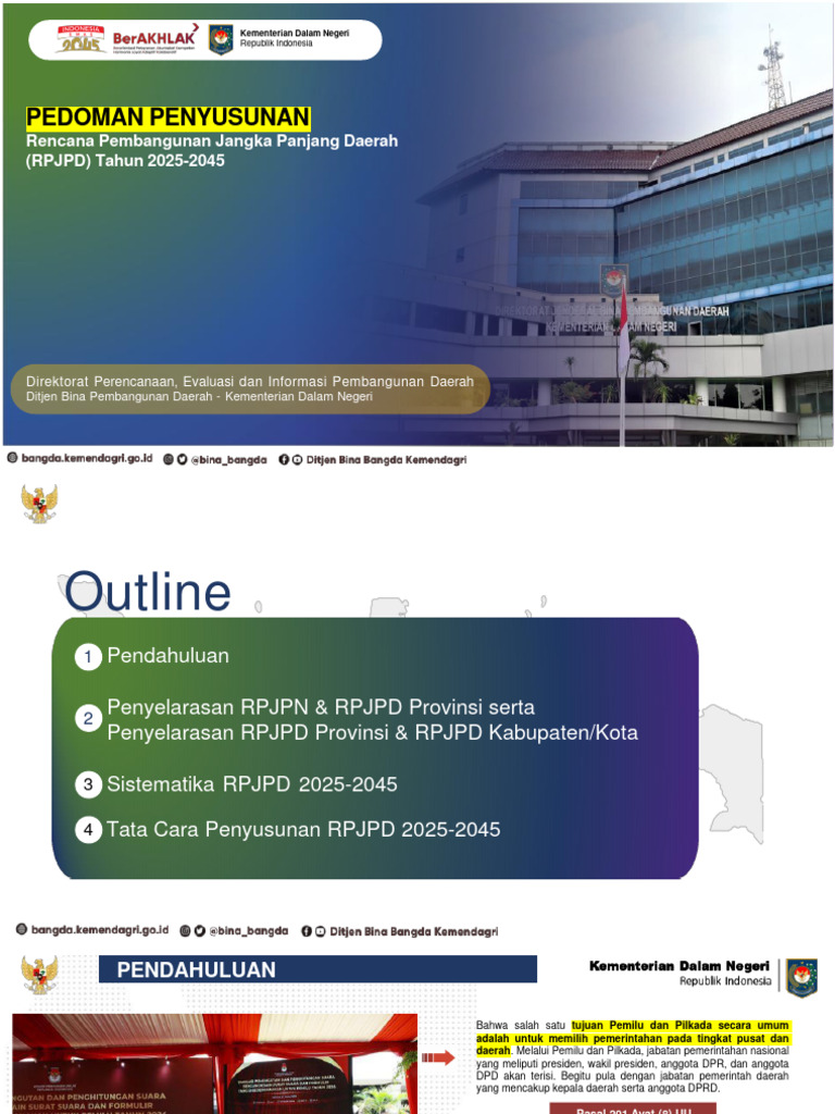 Sistematika Tata Cara RPJPD 2025-2045 Itjen 23022024 | PDF