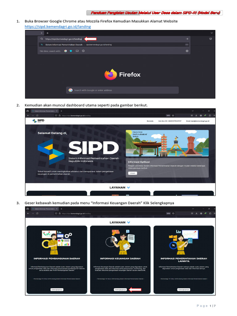 Langkah2 Input Usulan Desa SIPD-RI T.A 2025 | PDF | Bisnis