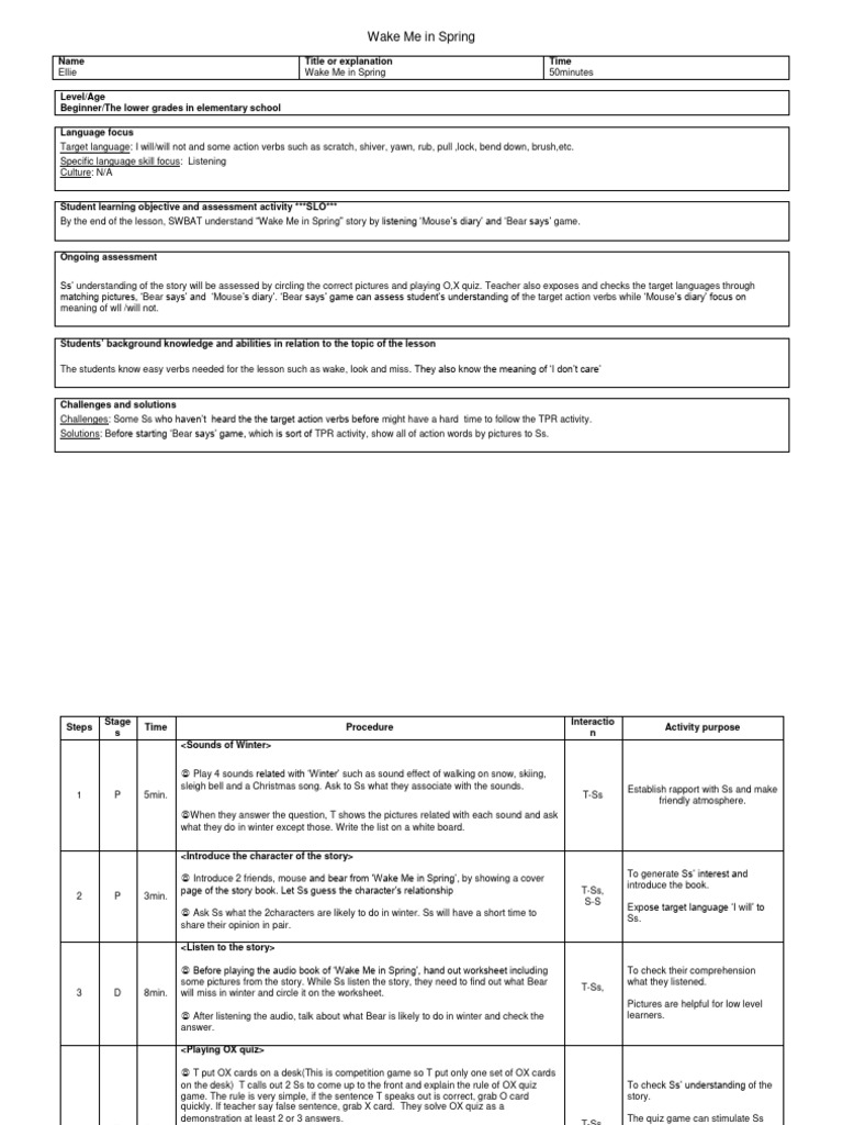 Ellie Pdp-Lessonplan | PDF | Communication | Cognitive Psychology