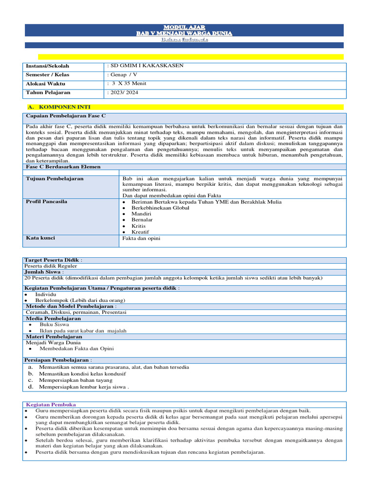 BAB 5 - MA B Indo Kls 5 | PDF