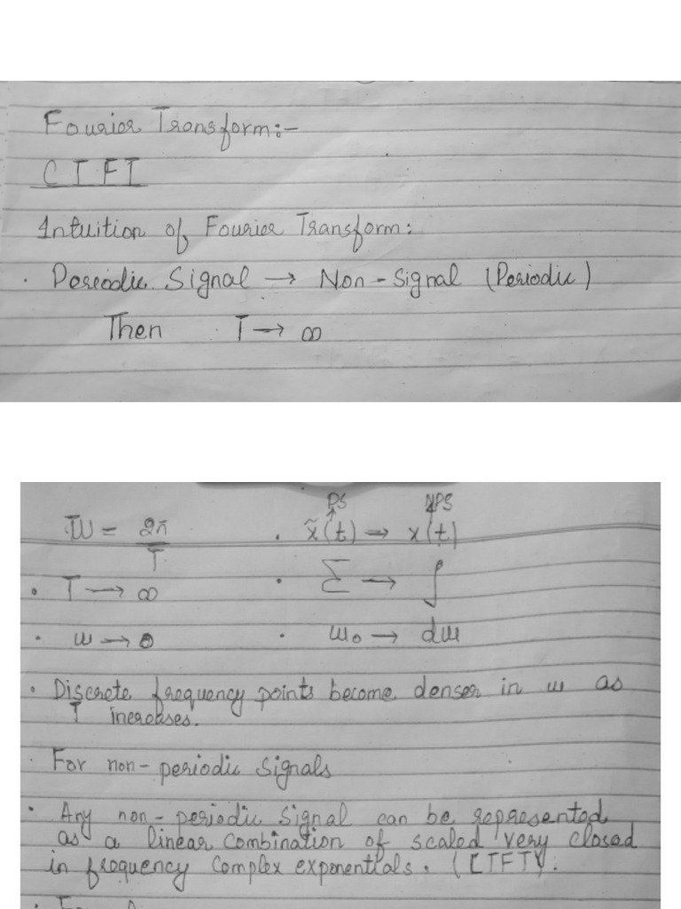 Continuous Time Fourier Transform (CTFT) | PDF