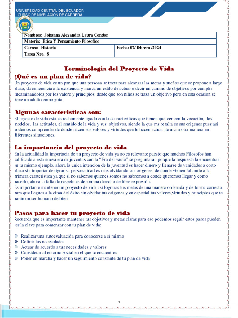 Laura - Condor.Johanna - Historia 8 | PDF