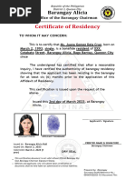 Appendix B - Cert. of Travel Completed | PDF
