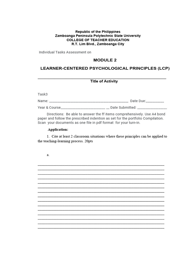 Answer Sheet PED 5 MODULE 2 | PDF | Learning | Behavior