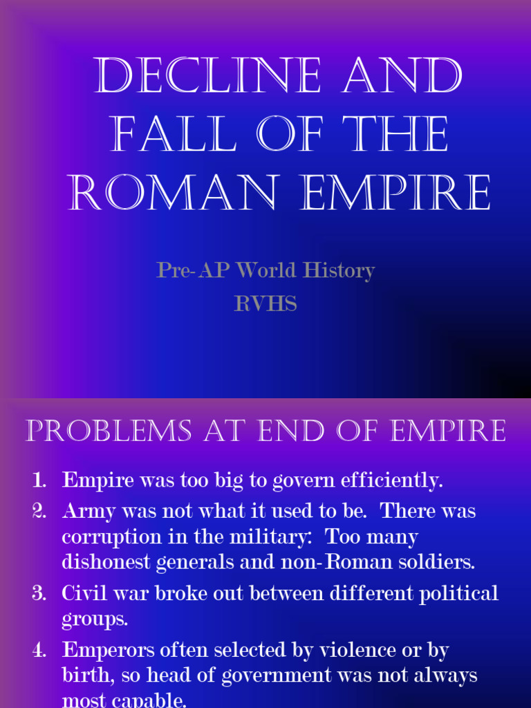 Decline and Fall of The Roman Empire 2018 | PDF | Byzantine Empire ...