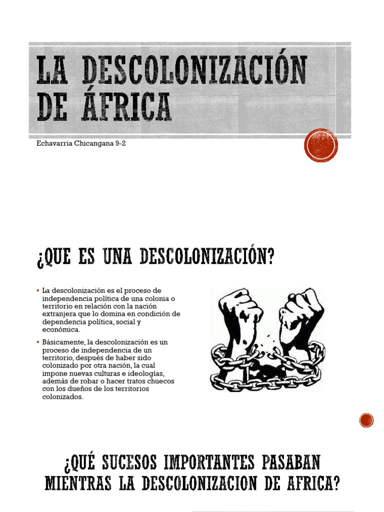 La Descolonización de África | PDF | Descolonización | Colonialismo
