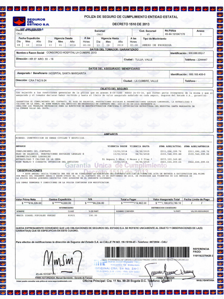 Ejemplo Pólizas | PDF | Póliza de seguros | Derecho civil (sistema legal)
