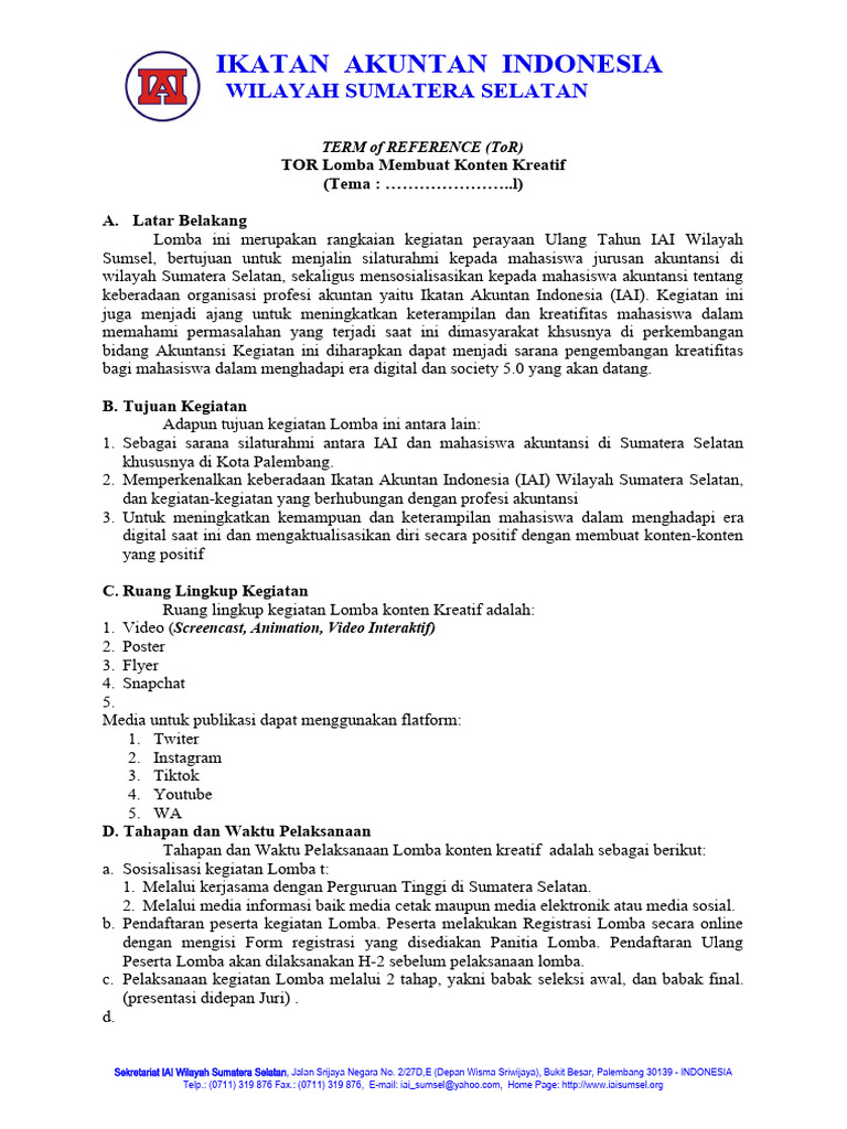 Tor Lomba Membuat Konten Kreatif | PDF