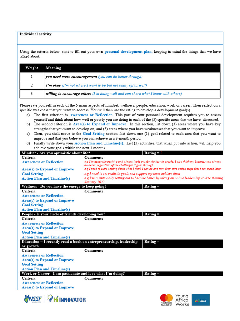 Module1Lesson1Worksheet 220306 124427 | PDF | Goal | Goal Setting