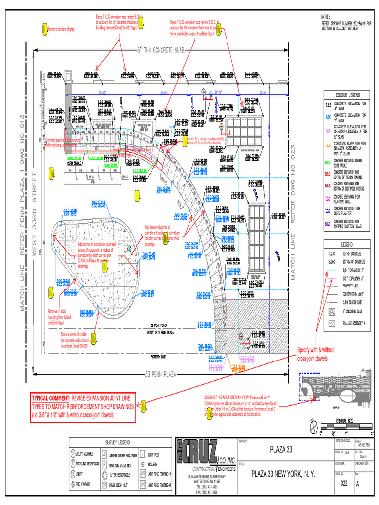 Plaza 33 Construction Plan Revisions | PDF | Geometry