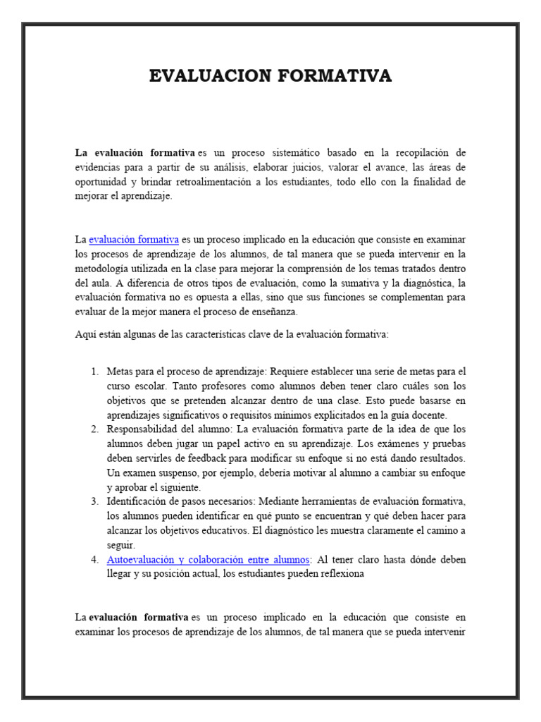 Evaluacion Formativa | PDF | Evaluación | Enseñando