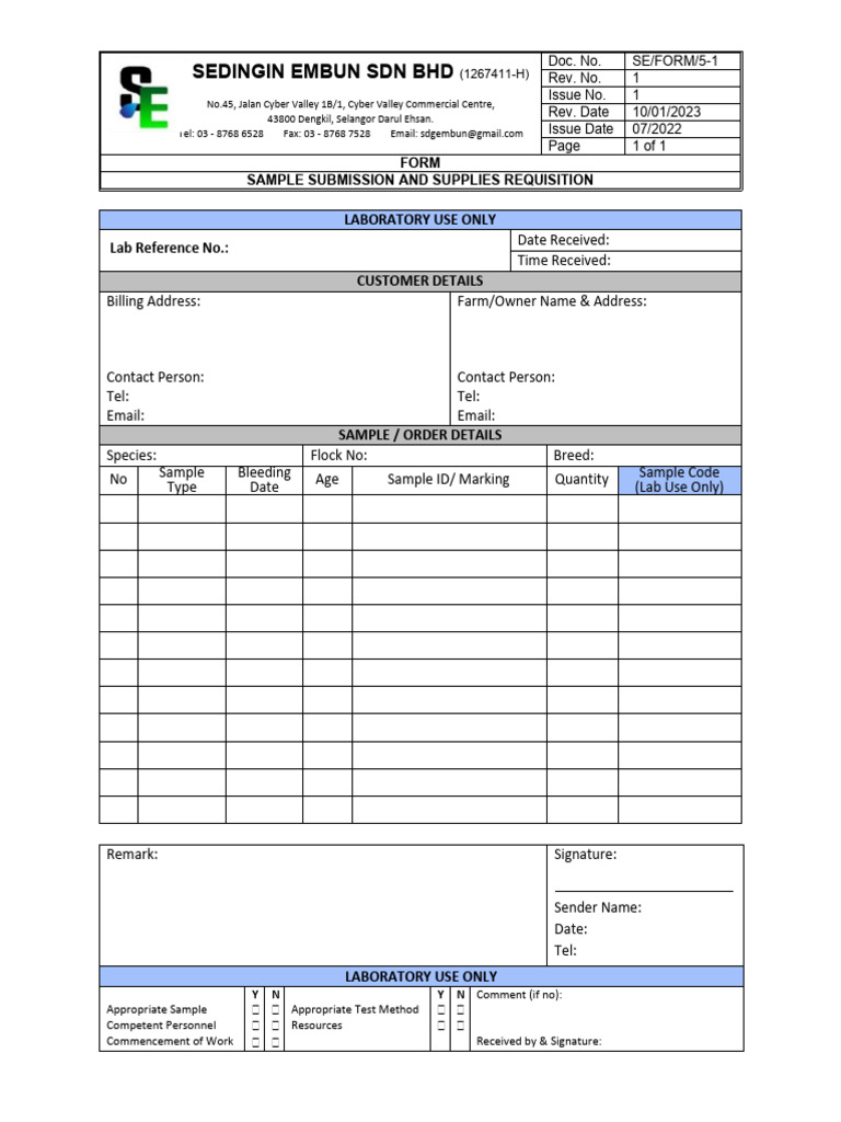 Sample Submission Form for IDEXX Tests | PDF | Influenza | Immunology