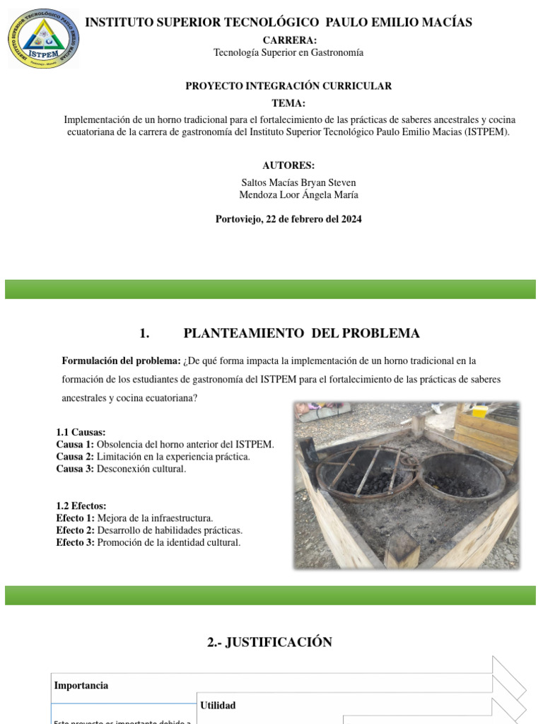 Horno Tradicional en Gastronomía ISTPEM | PDF | Enseñando | Ecuador