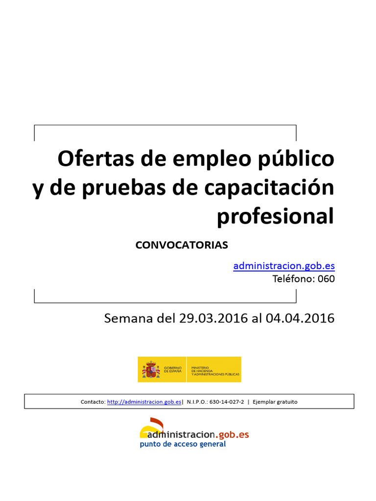 Boletin Convocatorias Empleo - pdf-1795073433 | PDF | Licenciatura | Desarrollo profesional
