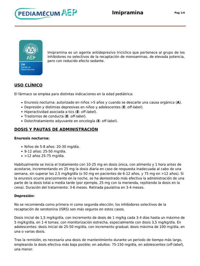 Imipramina | PDF