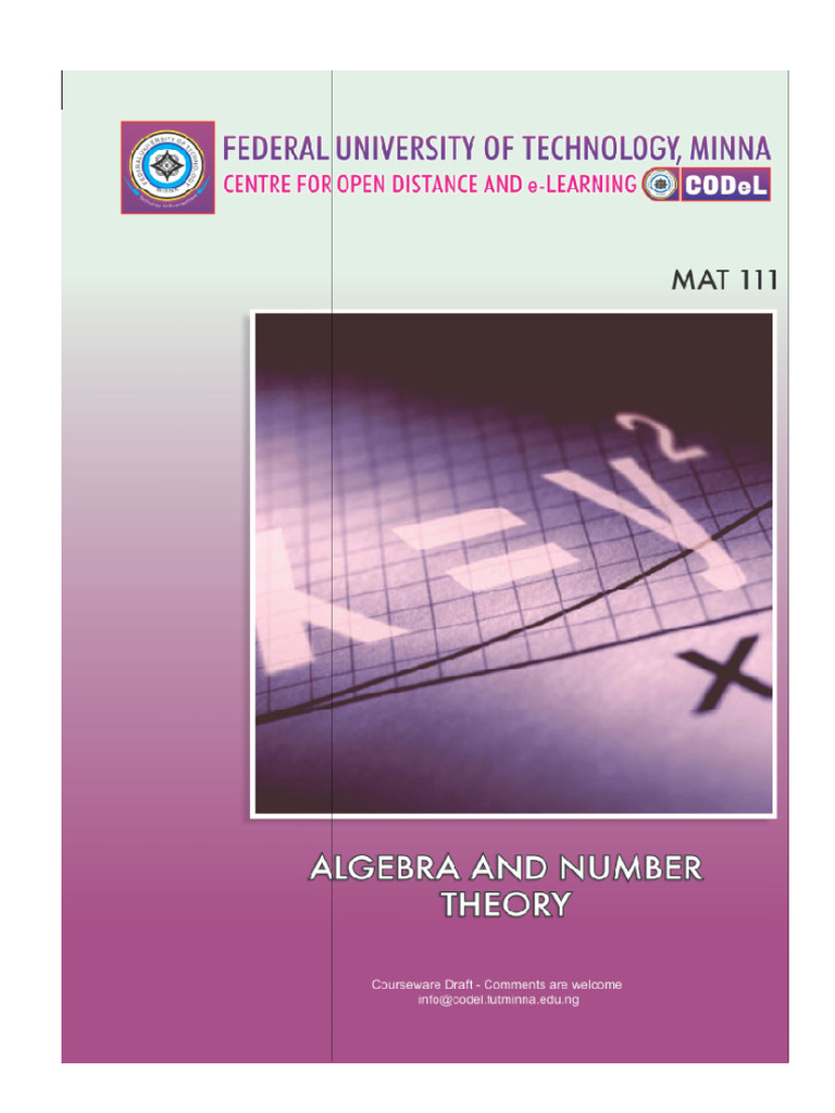 1 - Mat - 111 - Algebra - and - Number-1 | PDF | Set (Mathematics) | Number Theory