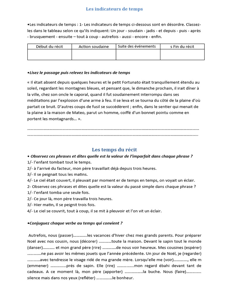 Indicateurs de Temps en Récit | PDF | Art