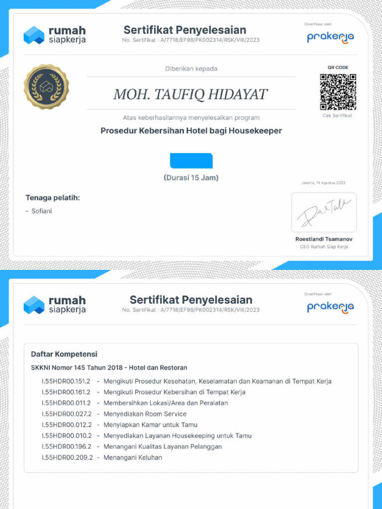 Blanko Hal1 Prosedur Kebersihan Hotel Bagi Houseke 231005 115142 | PDF