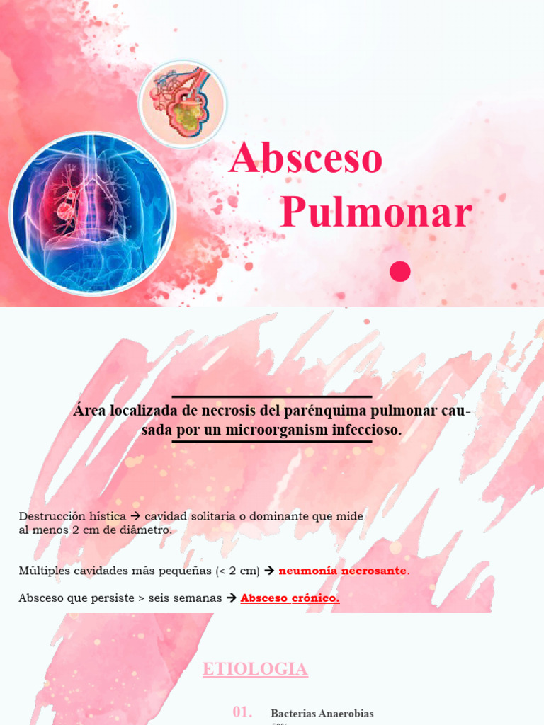 Absceso Pulmonar | PDF | Neumonía | Tos