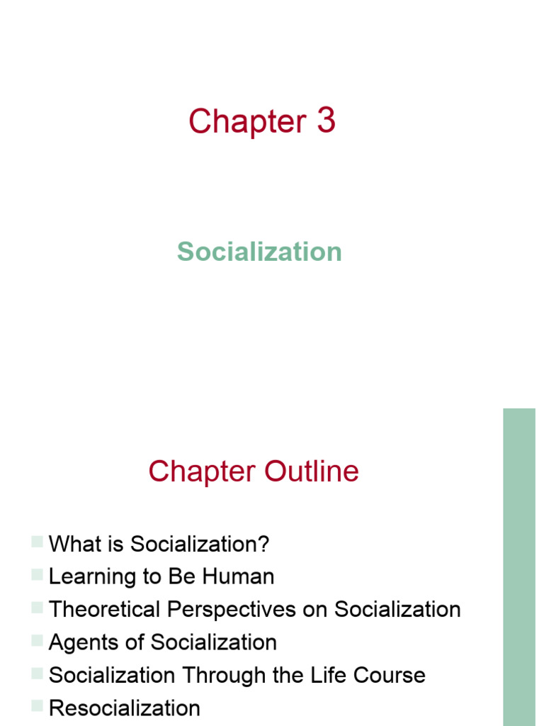 Socialization: Key Concepts & Theories | PDF | Socialization | Self Concept