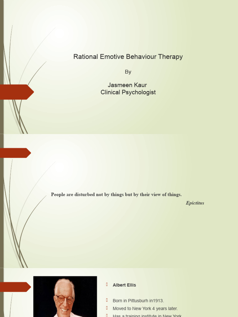 Understanding Rational Emotive Therapy | PDF | Rational Emotive ...