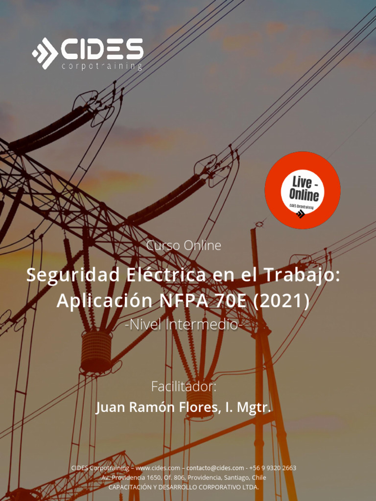 Curso Online: Seguridad Eléctrica NFPA 70E | PDF
