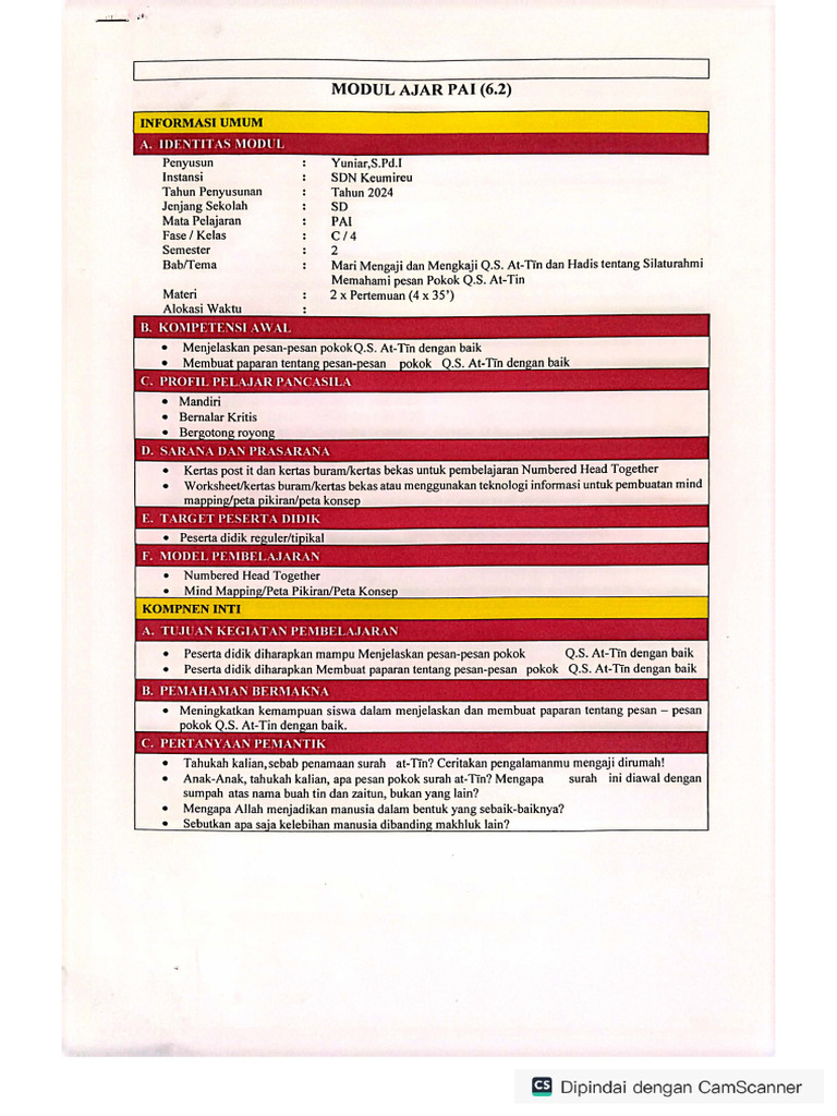 Modul Ajar Bu Yuni | PDF