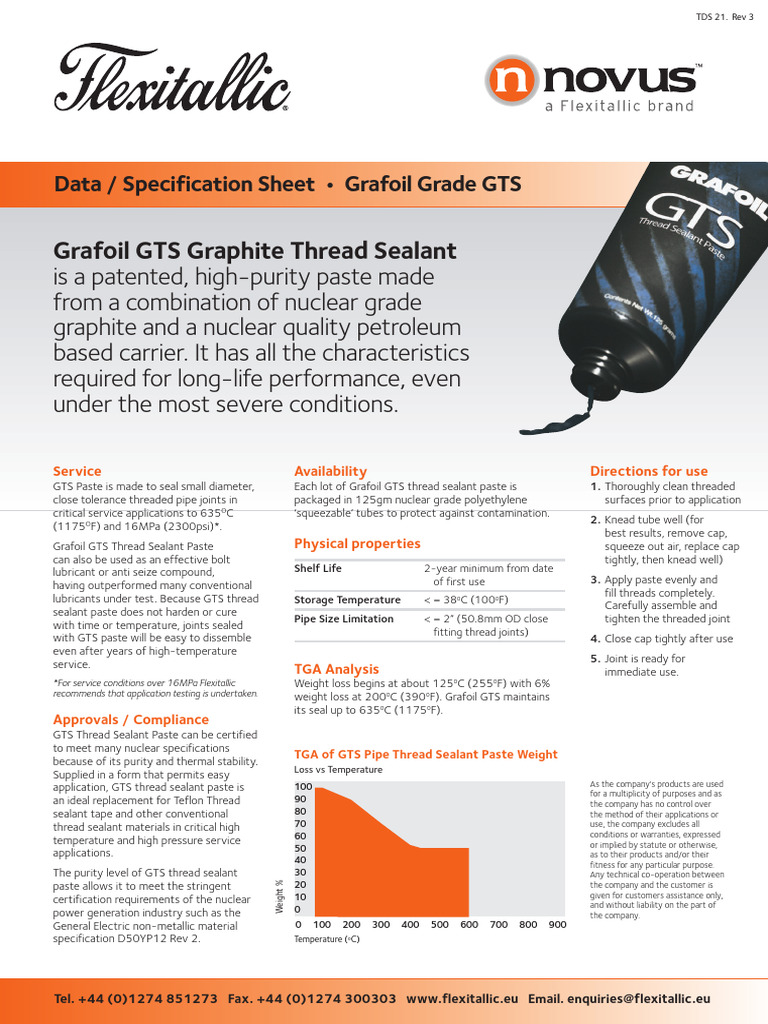 GTS Grafoil | PDF | Chemistry | Building Engineering