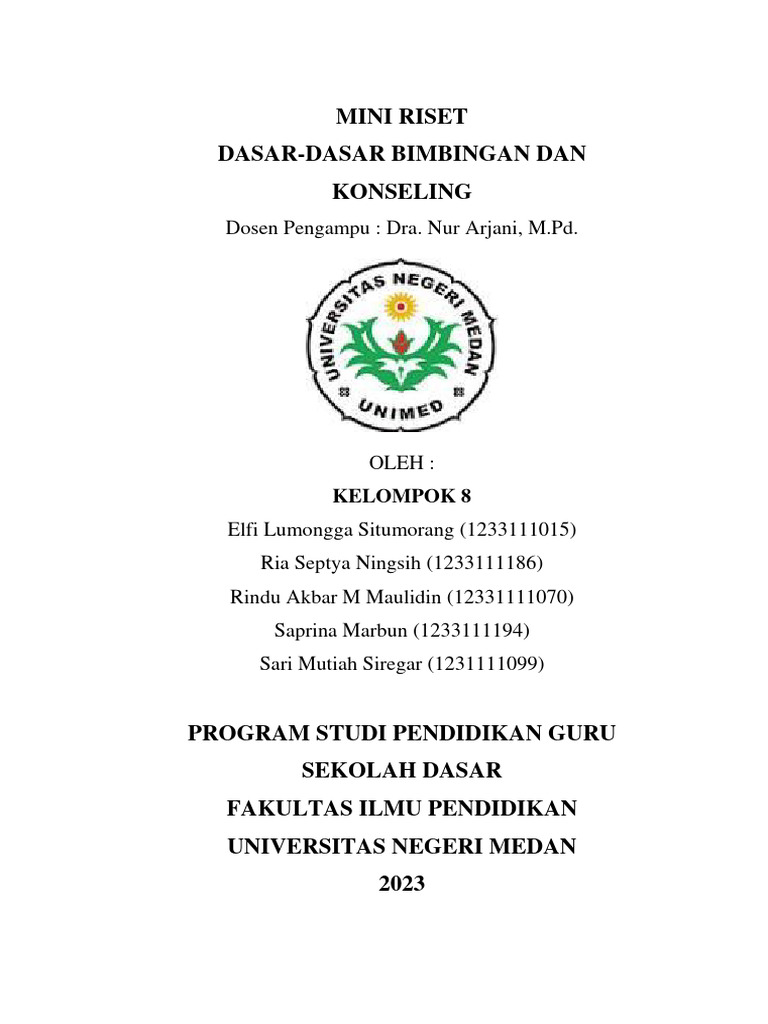 Laporan Mini Riset Kelompok 8 Dasar-Dasar BK | PDF