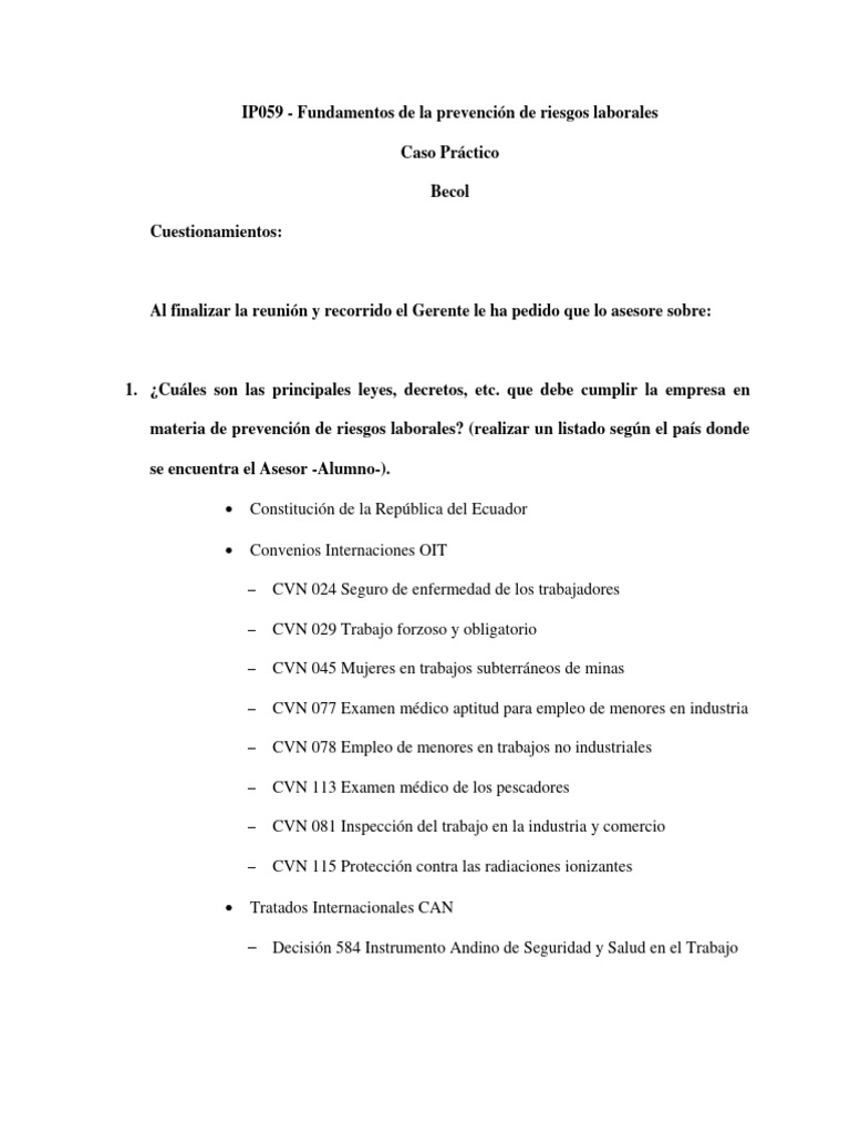 Prevención de Riesgos en Becol | PDF | Valores | Soldadura