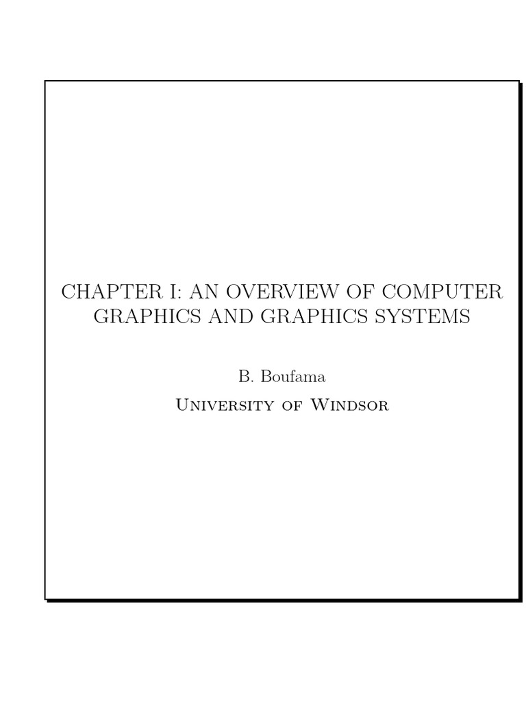 Chap 1 | PDF | Computer Graphics | Liquid Crystal Display
