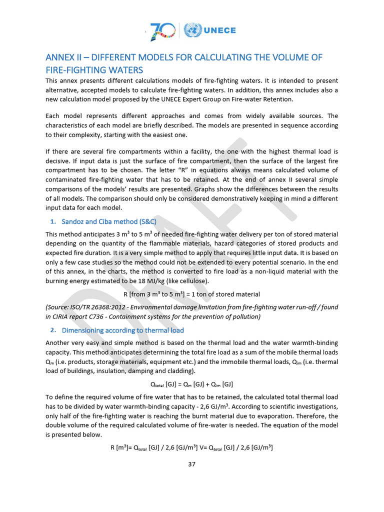 Fire-Fighting Water Volume Calculation Models | PDF | Water | Firefighting
