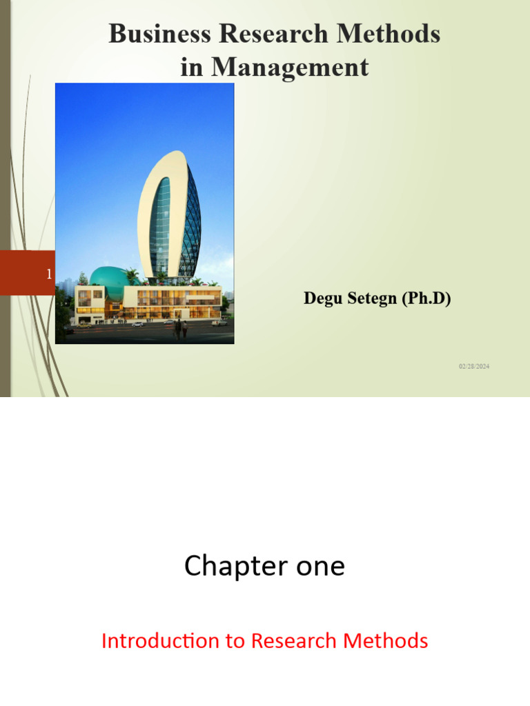 Chapter 1 | PDF | Methodology | Quantitative Research