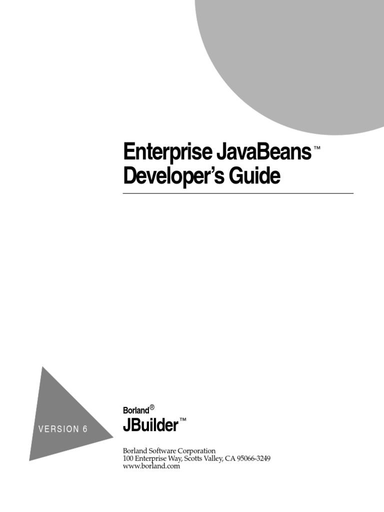 Enterprise Javabeans Developer's Guide | PDF