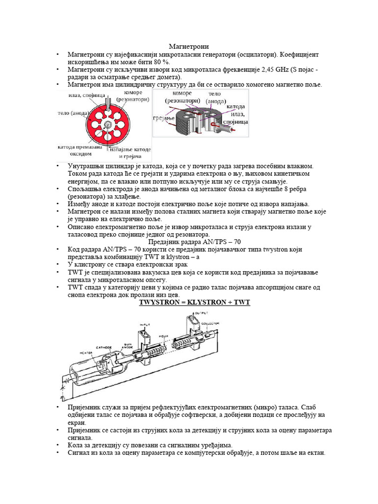4 Konstrukcija I Princip Rada Predajnika Magnetron TWYSTRON I ...