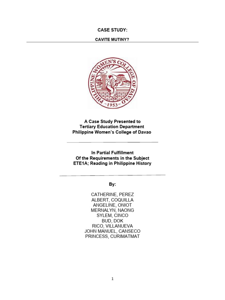 Case Study 2 (Cavite Mutiny) | PDF | Philippines