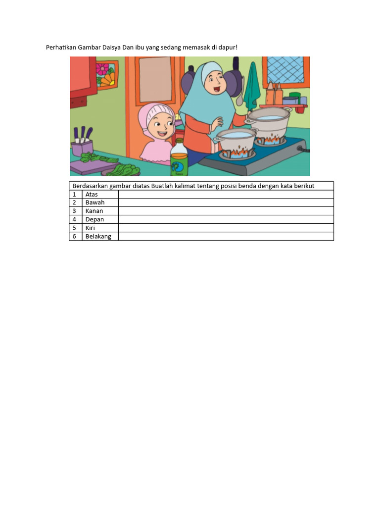 Tugas Kelas 2 Posisi Benda | PDF