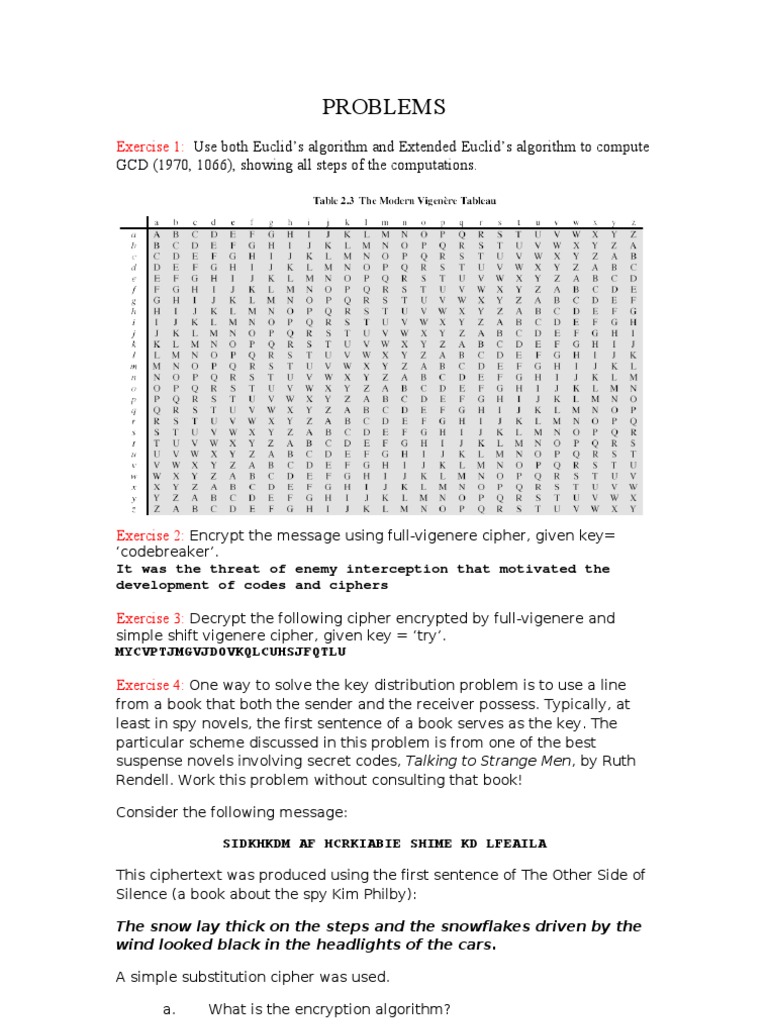 Problems in Cryptography and Cryptanalysis | PDF | Cipher | Cryptography