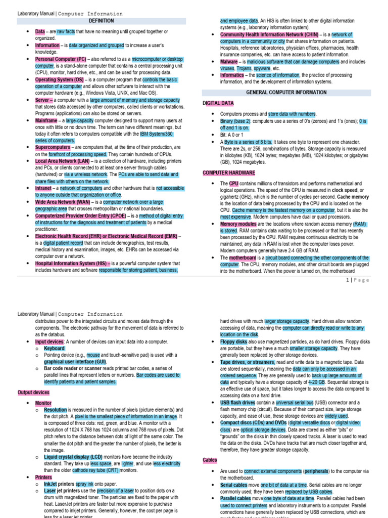 (HL) Labman-Computer Infos | PDF | Computer Data Storage | World Wide Web
