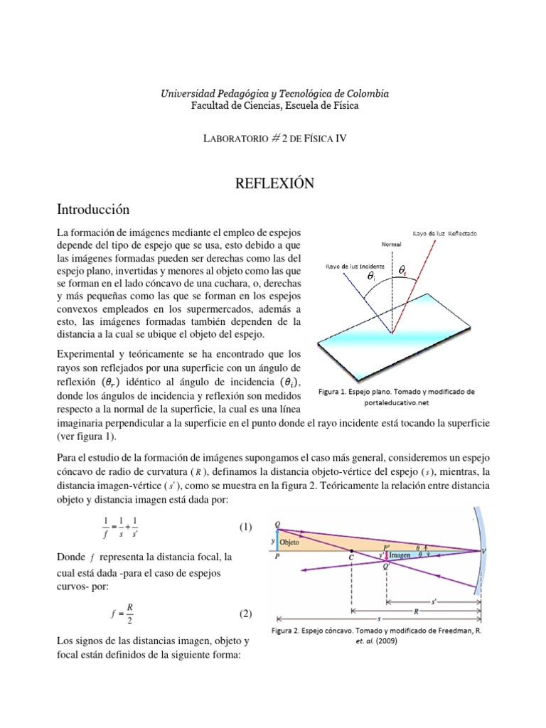 Reflexión | PDF | Espejo | Reflexión (Física)